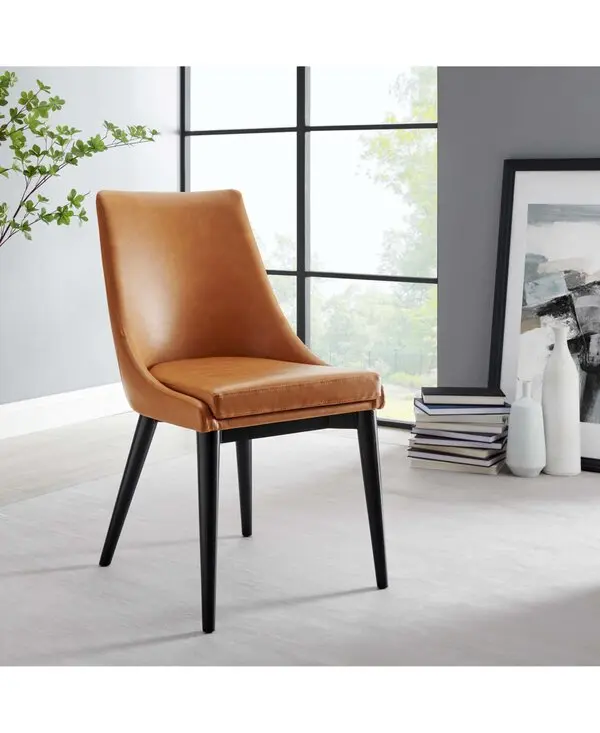 MODWAY Viscount Vinyl Dining Chair - Tan