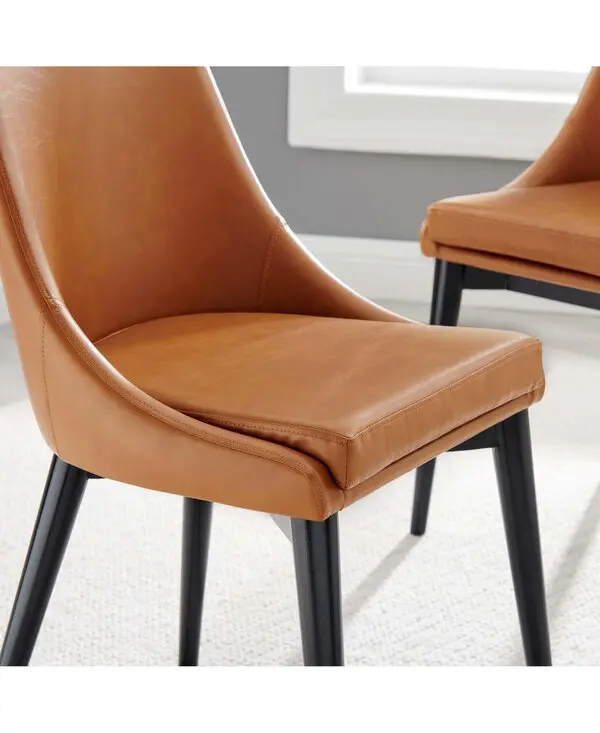 MODWAY Viscount Vinyl Dining Chair - Tan