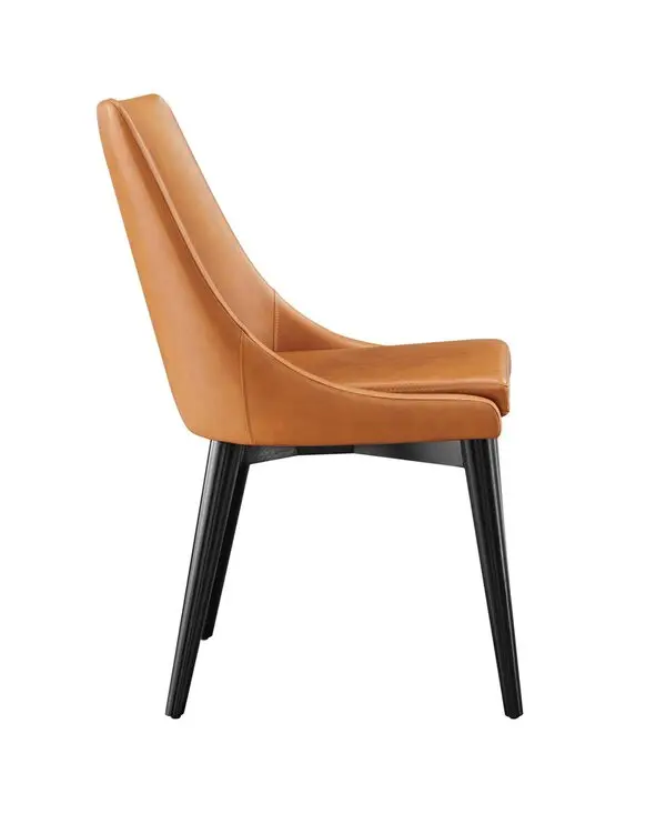 MODWAY Viscount Vinyl Dining Chair - Tan
