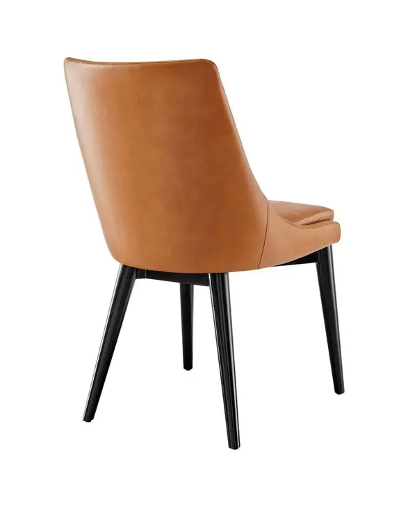 MODWAY Viscount Vinyl Dining Chair - Tan