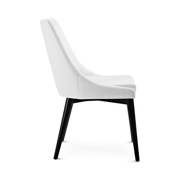 MODWAY Viscount Vinyl Dining Chair - White