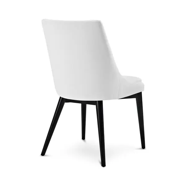 MODWAY Viscount Vinyl Dining Chair - White