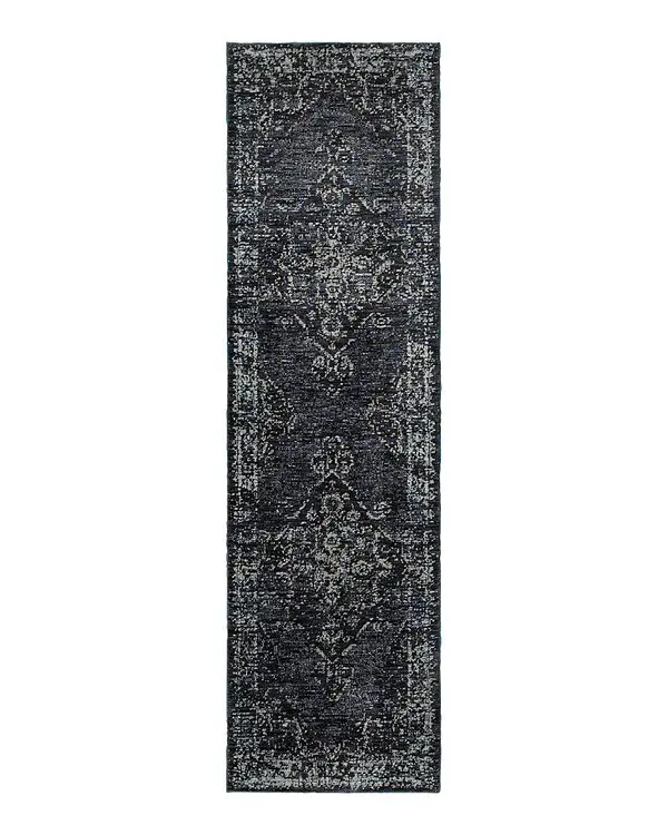 ORIENTAL WEAVERS Andorra 7135 Runner Rug, 2'6 X 12 - Blue/blue