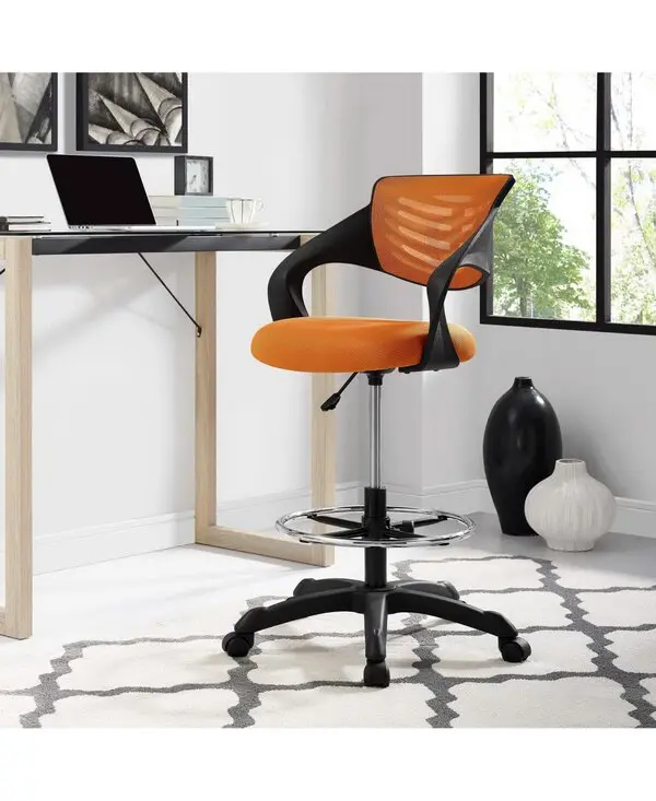 MODWAY Thrive Mesh Drafting Chair - Orange