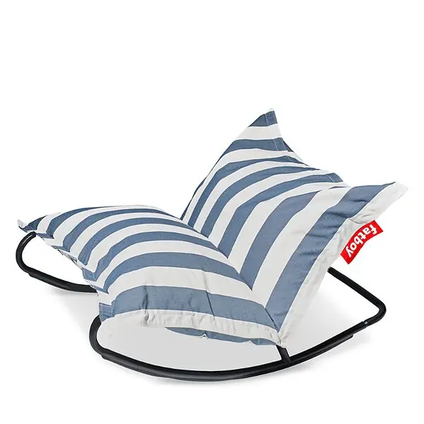 FATBOY Original Slim Outdoor Bean Bag & Rock 'n Roll Bundle - Ocean Blue