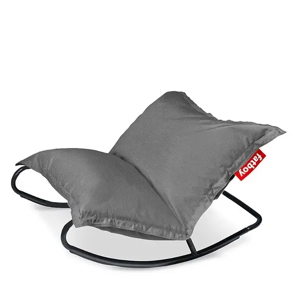 FATBOY Original Slim Outdoor Bean Bag & Rock 'n Roll Bundle - Rock Gray