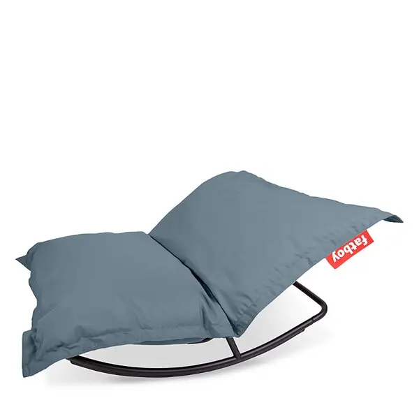FATBOY Original Slim Outdoor Bean Bag & Rock 'n Roll Bundle - Storm Blue