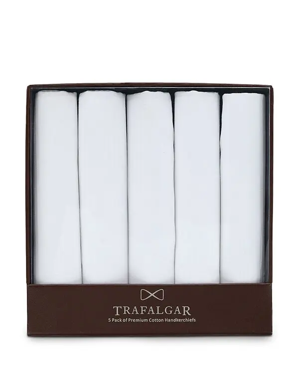 Trafalgar Premium Handkerchiefs, Box Of 5 - White