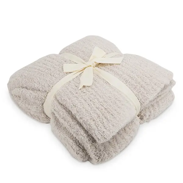 Barefoot Dreams Cozychic Ribbed Throw - Almond