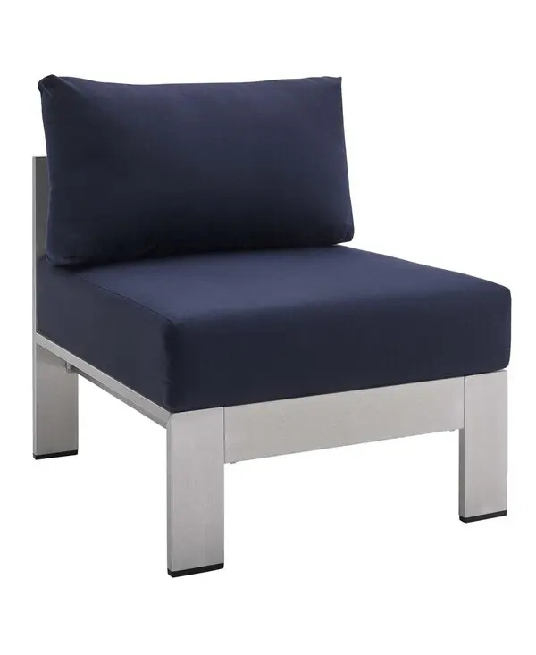 MODWAY Shore 3 Piece Sunbrella Fabric Aluminum Outdoor Patio Set