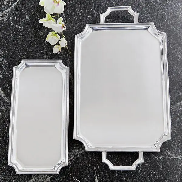 MARIPOSA Linzee Rectangular Tray - Silver