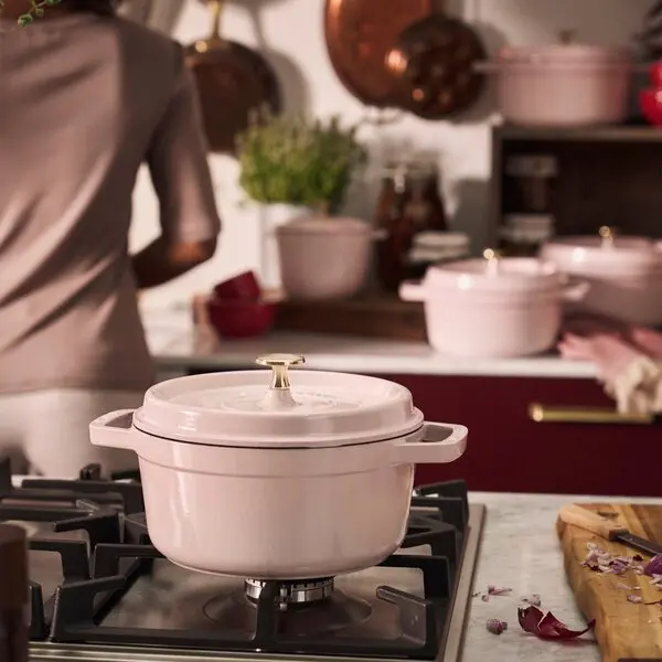 STAUB Round Cocotte, 4 Quart - Peony