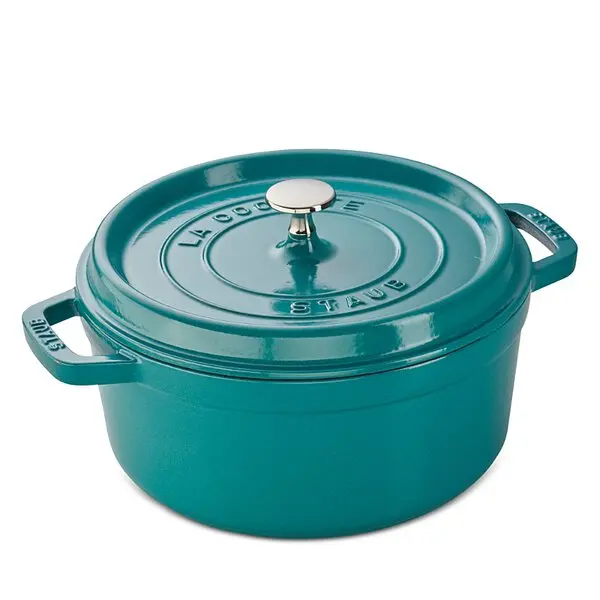 STAUB Round Cocotte, 4 Quart - Turquoise