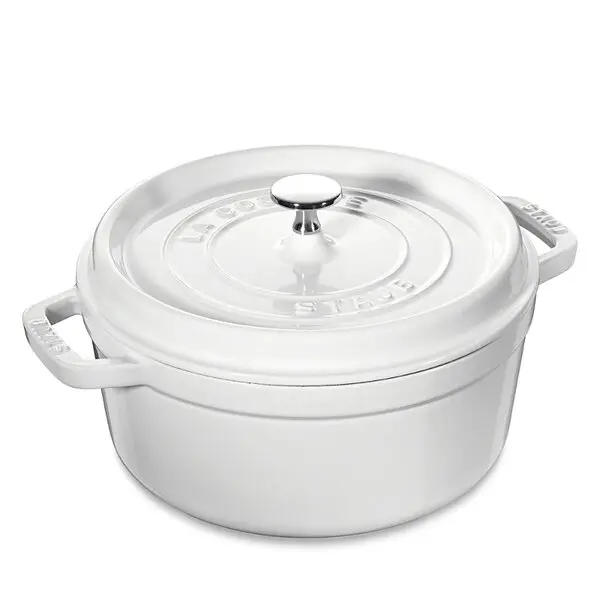 STAUB Round Cocotte, 4 Quart - White