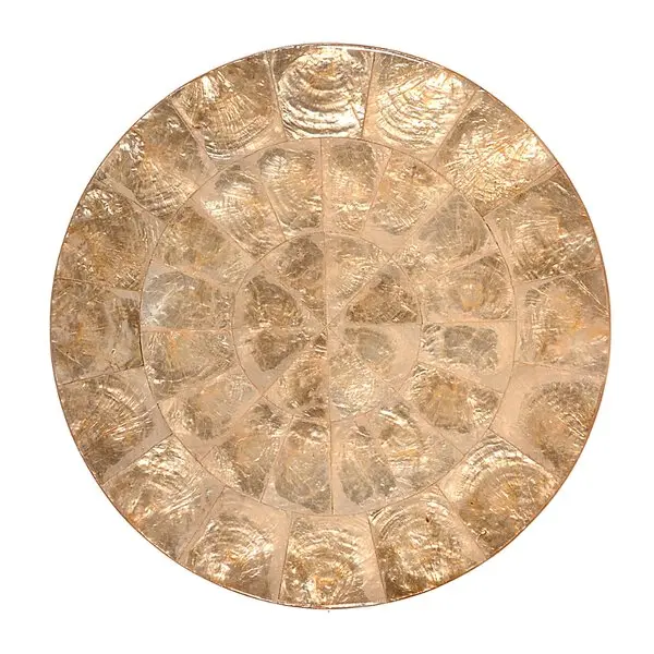 KIM SEYBERT Round Capiz Placemat - Champagne