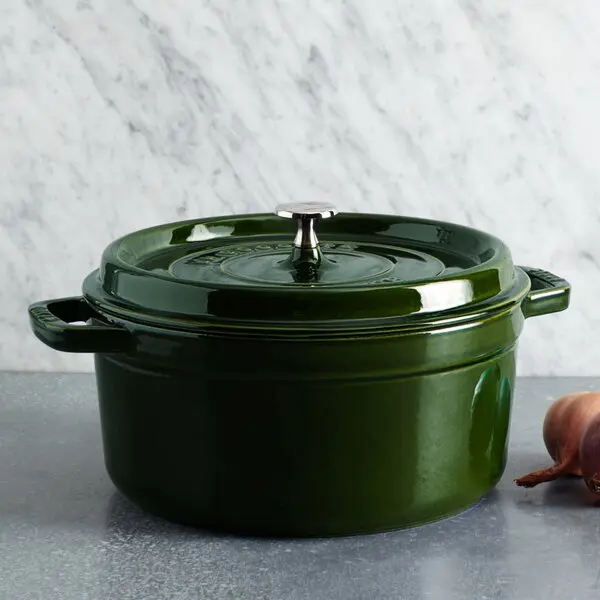 STAUB Round Cocotte, 5.5 Quart - Basil