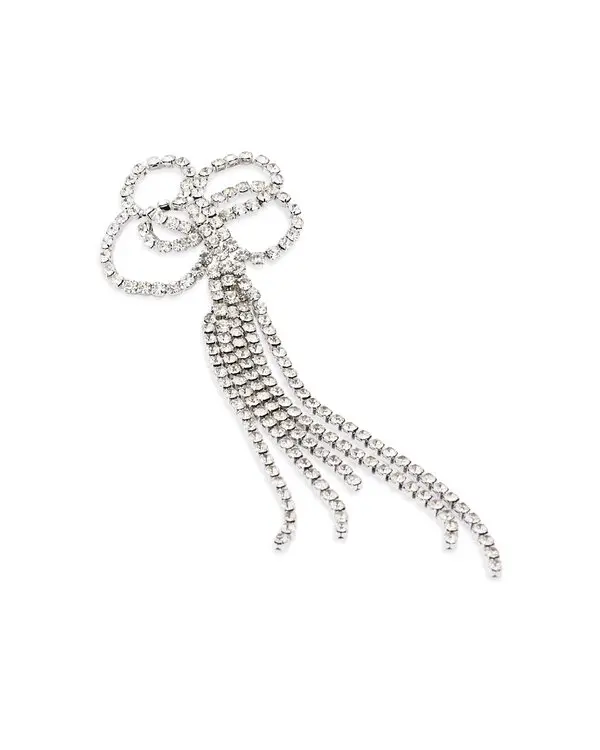 KENNETH JAY LANE Crystal Bow Earrings