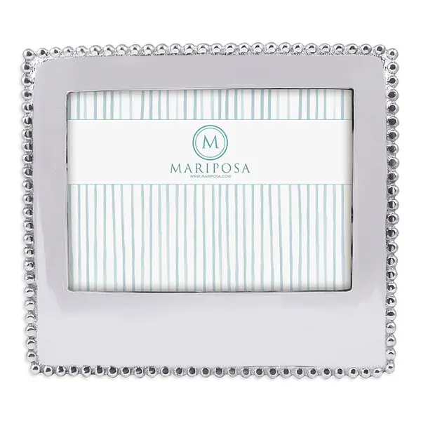 MARIPOSA Beaded Statement Picture Frame, 5 X 7 - Metal