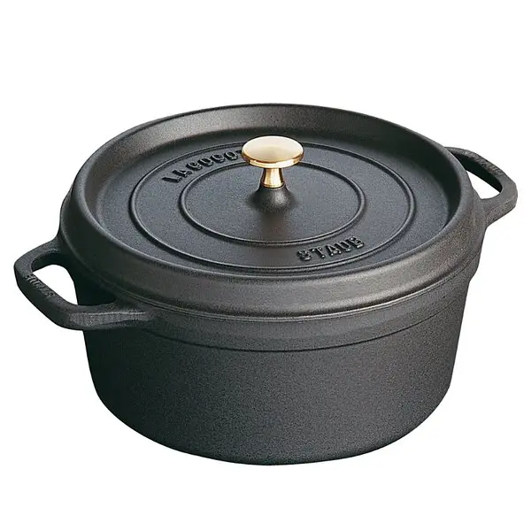 STAUB Round Cocotte, 9 Quart - Black