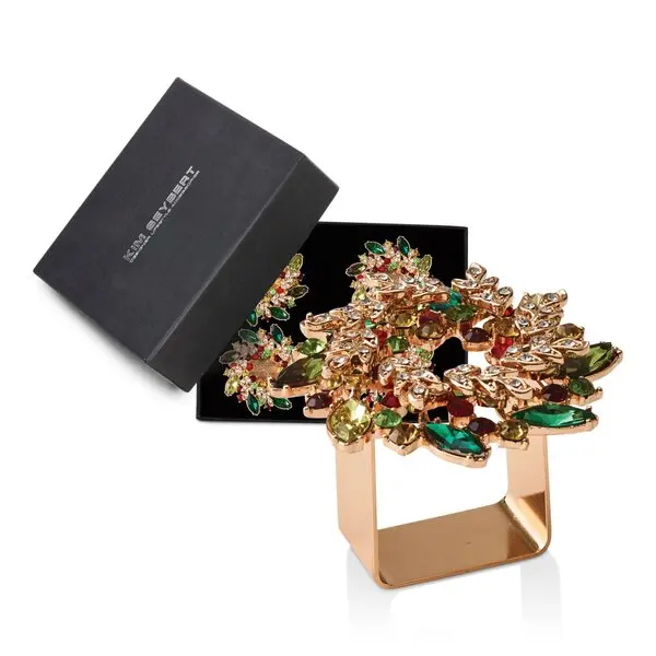 KIM SEYBERT Wreath Napkin Ring, Set Of 4