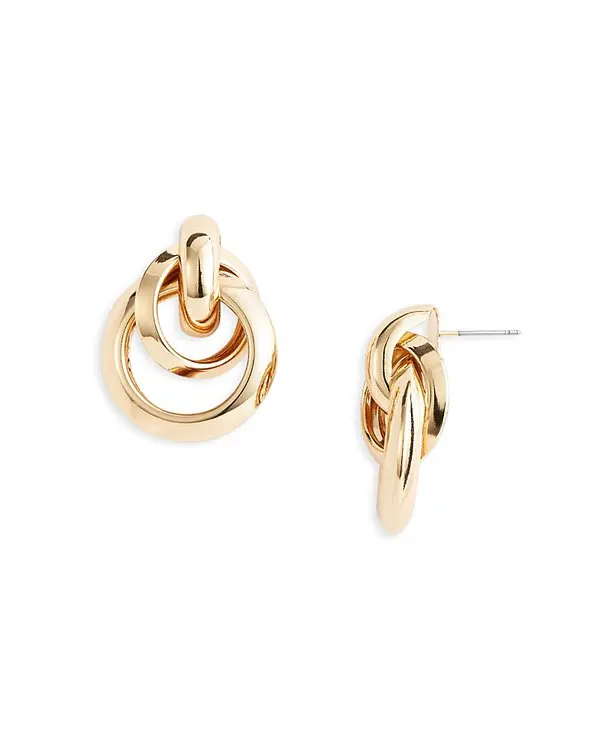 KENNETH JAY LANE Love Knot Drop Earrings - Gold