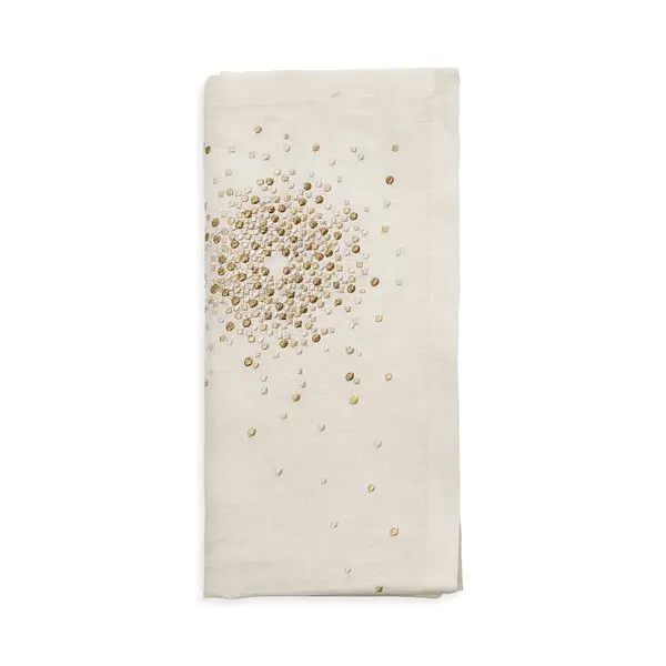 KIM SEYBERT Starburst Napkin - White/gold