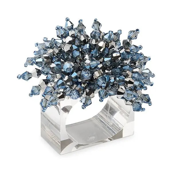 KIM SEYBERT Brilliant Napkin Ring - Midnight/silver