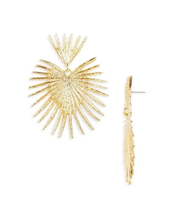 KENNETH JAY LANE Fan Drop Earrings - Gold