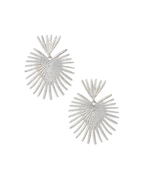 KENNETH JAY LANE Fan Earrings - Silver