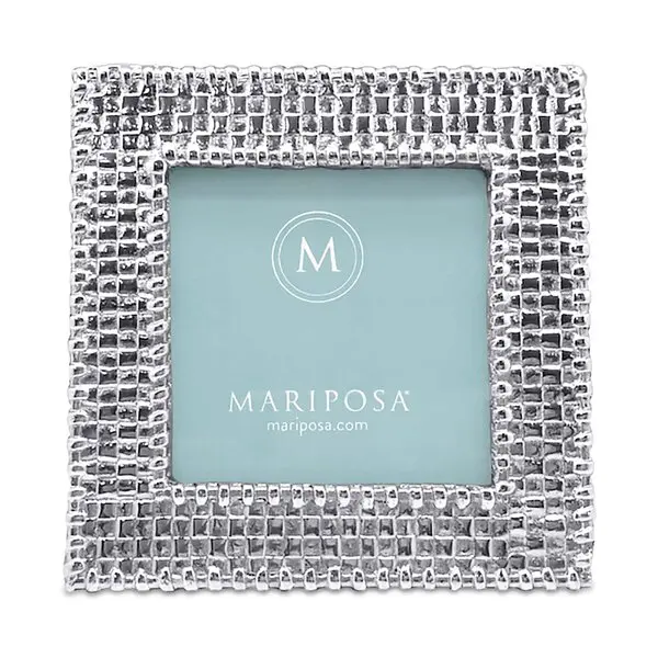 MARIPOSA Basketweave Frame, 4 X 4 - Silver