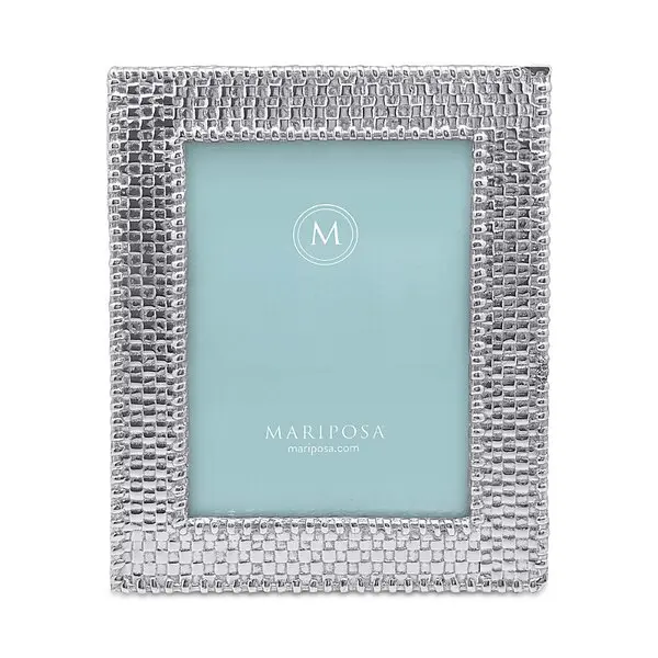 MARIPOSA Basketweave Frame, 5 X 7 - Silver