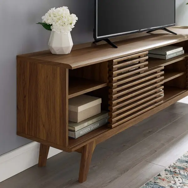 MODWAY Render 71 Media Console Tv Stand - Walnut