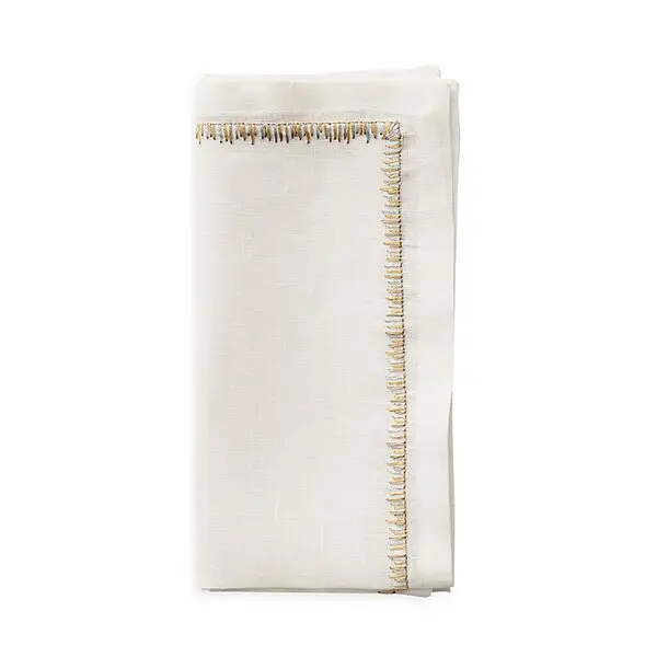 KIM SEYBERT Filament Napkin - White/gold