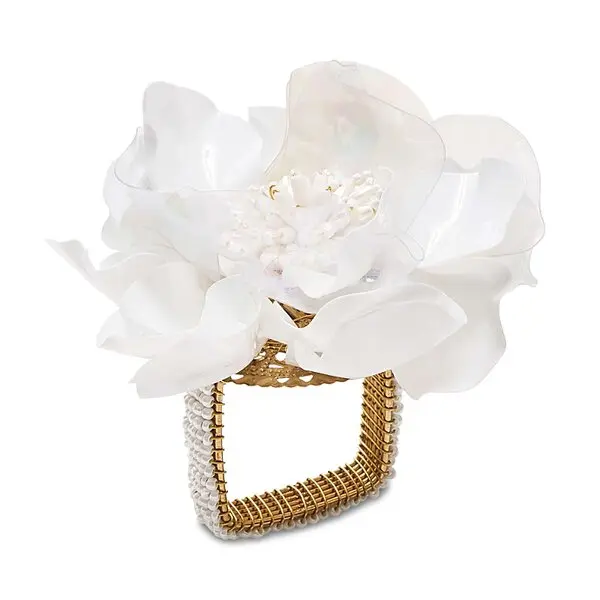 KIM SEYBERT Gardenia Napkin Ring - White