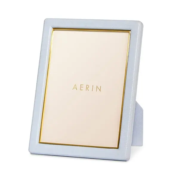 Aerin Piero Leather Frame, 5 X 7 - Blue Haze