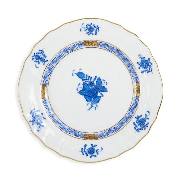 HEREND Chinese Bouquet Bread & Butter Plate - Blue