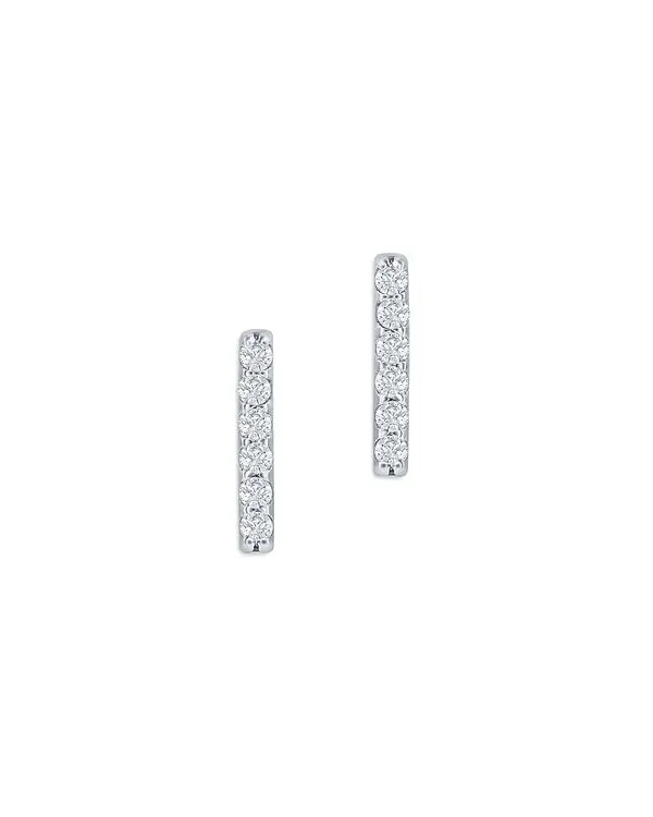 Bloomingdale'S Diamond Bar Stud Earrings - White