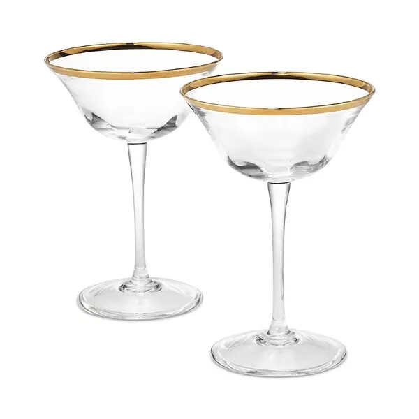 Aerin Sophia Coupe Glasses, Set Of 2 - Clear