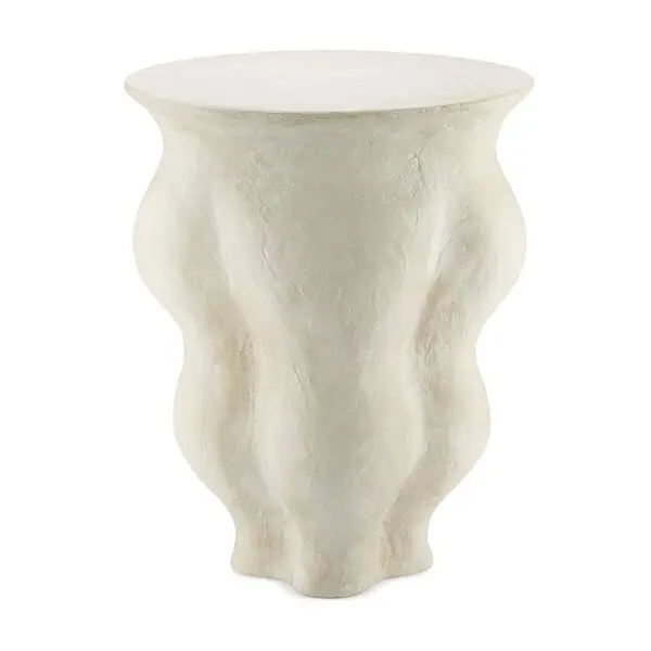 Aerin Corvo Side Table, Resin - Fresco White