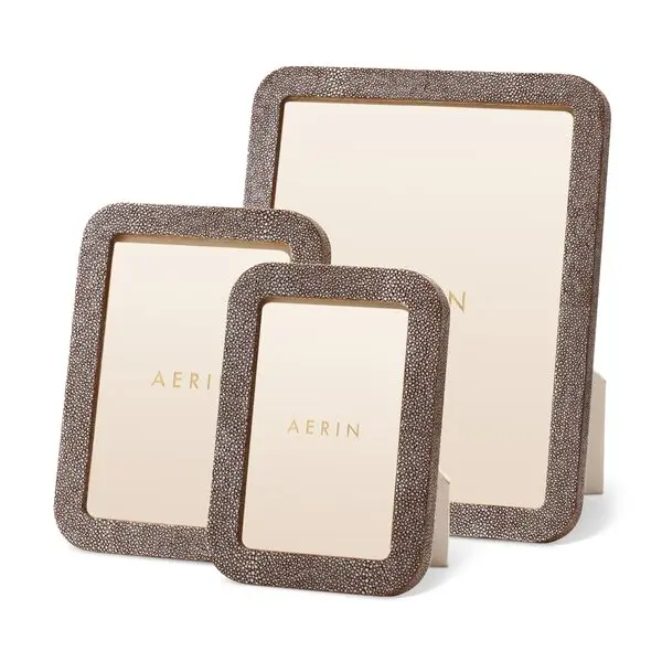 Aerin Modern Shagreen Frame, 4 X 6 - Chocolate
