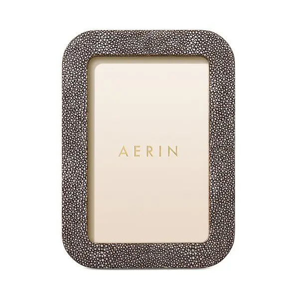 Aerin Modern Shagreen Frame, 4 X 6 - Chocolate