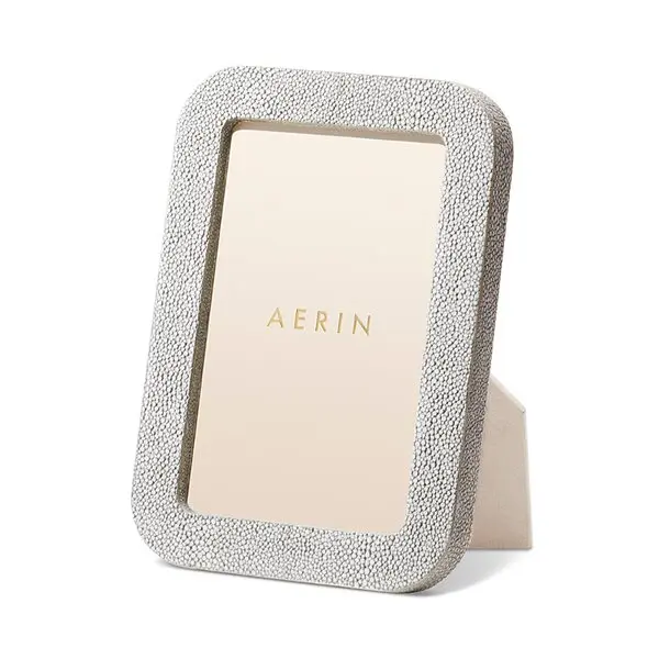 Aerin Modern Shagreen Frame, 4 X 6 - Dove