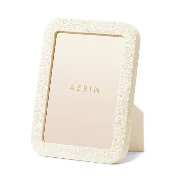 Aerin Modern Shagreen Frame, 5 X 7 - Cream