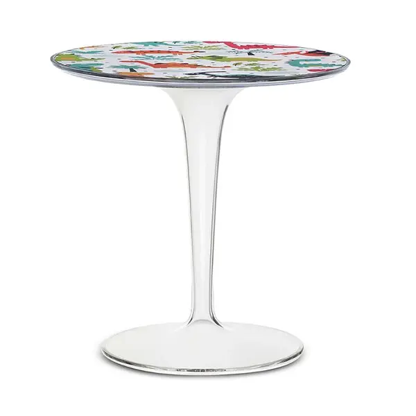KARTELL Tip Top Table In With Dinosaur Drawings - Crystal