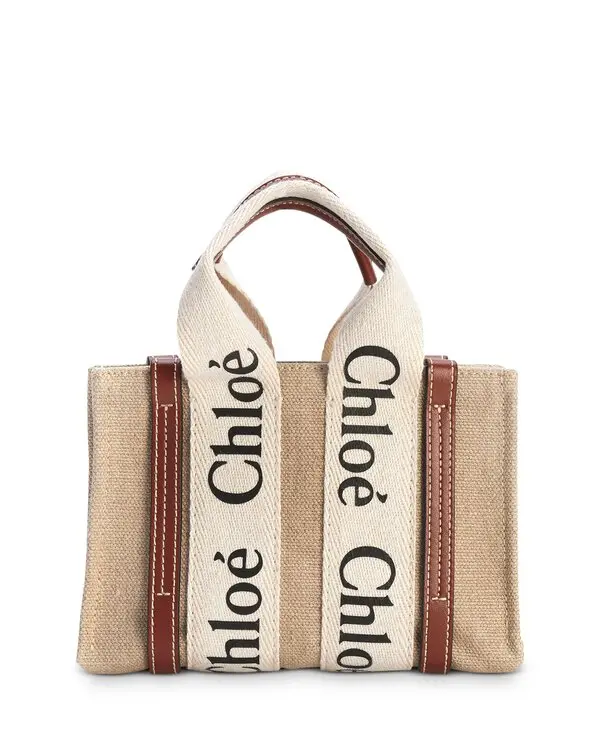 Chloé Woody Mini Canvas Tote
