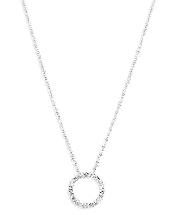 Bloomingdale'S Diamond Circle Pendant Necklace - White