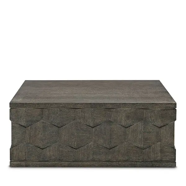 BERNHARDT Linea Square Cocktail Table - Cerused Charcoal Finish