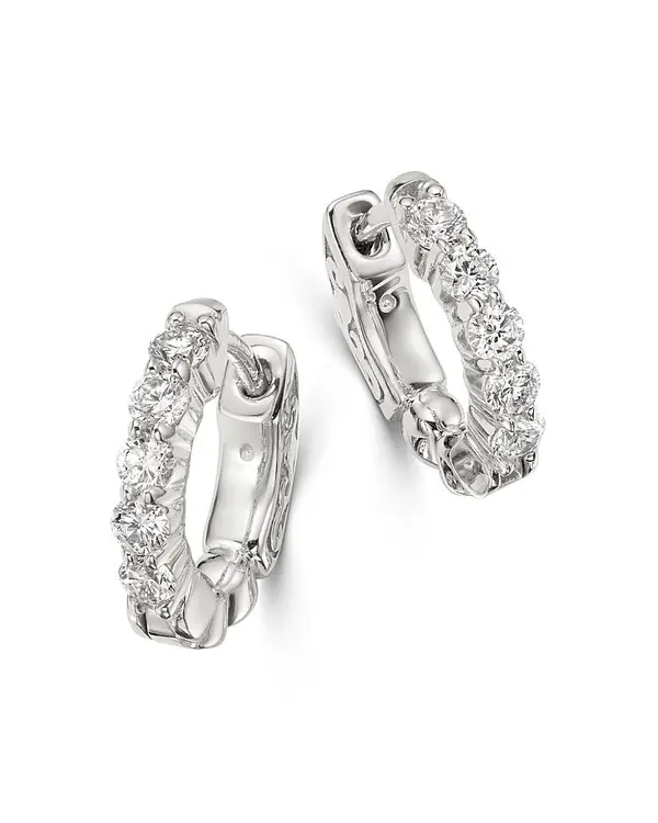 Bloomingdale'S Diamond Huggie Hoop Earrings 0.50 Tcw - White Gold