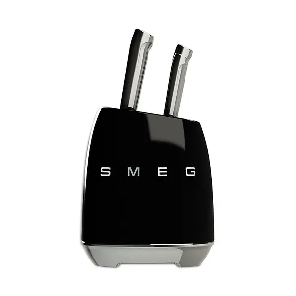 SMEG 6 Knife And Block Set - Black
