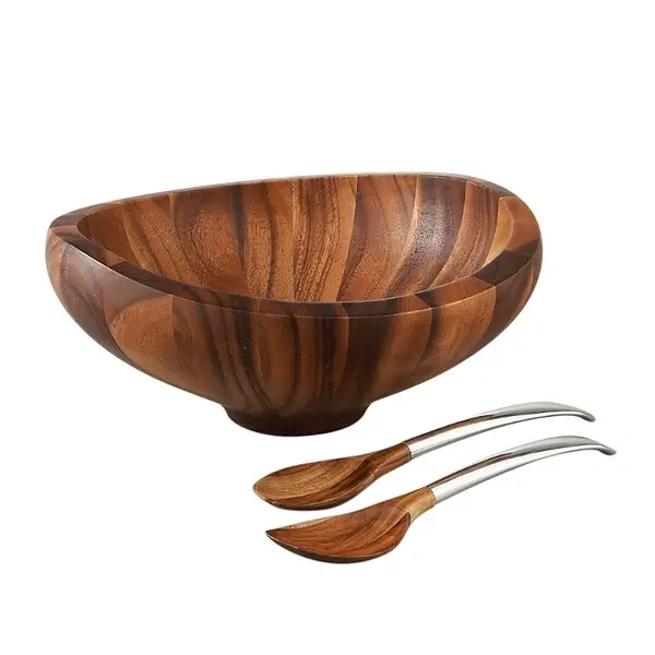 NAMBE Butterfly Bowl With Servers - Acacia